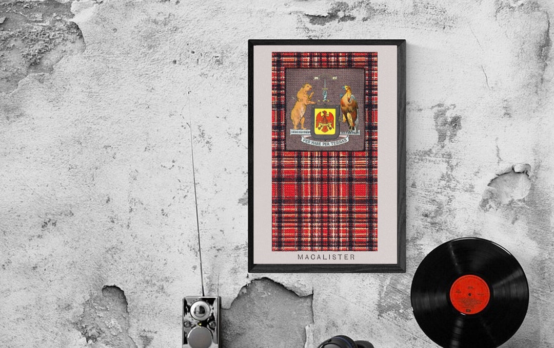 Macalister Tartan and Coat of Arms Vintage Poster (digital Download) - Etsy
