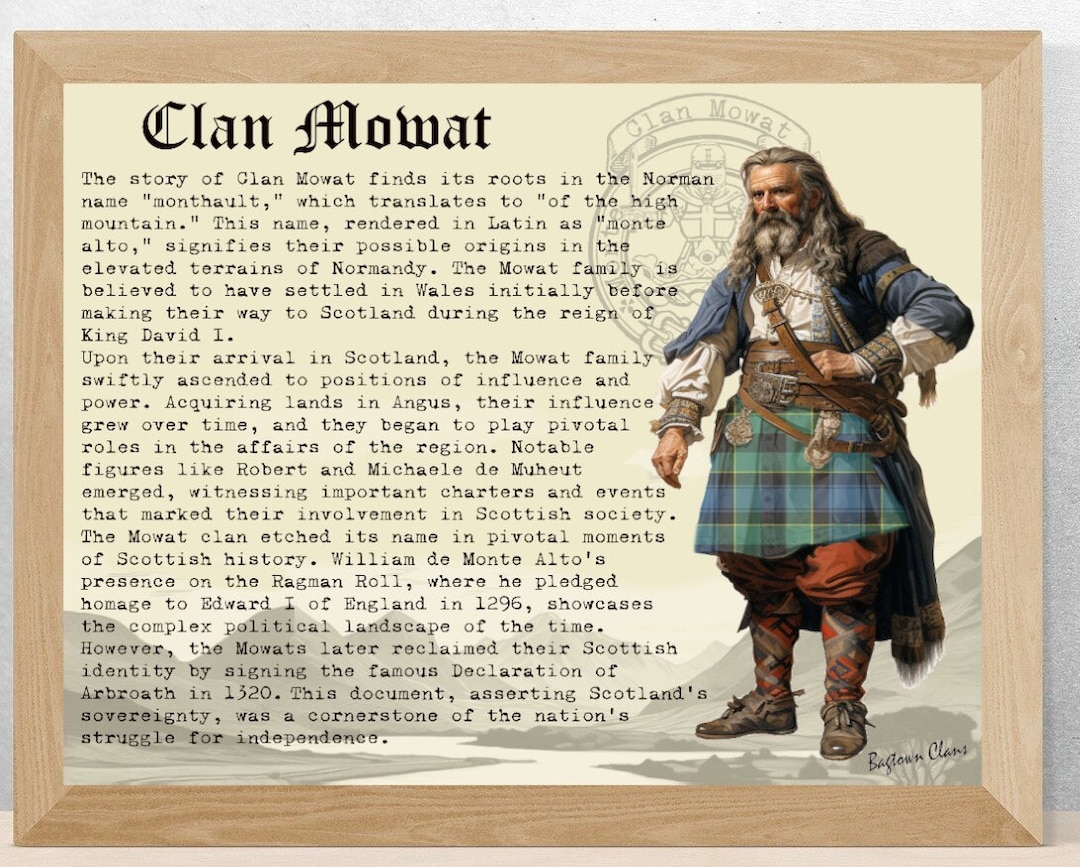 Mowat Scottish Clan History Poster - Etsy