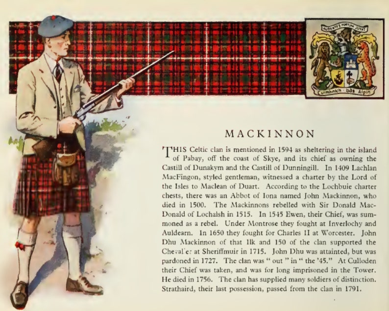 Clan Mackinnon Vintage Poster - Etsy