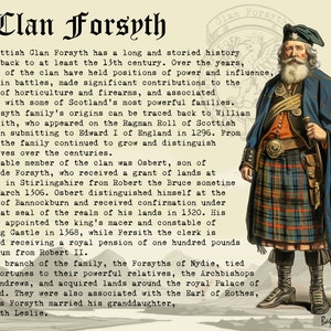 Clan Forsyth Scottish History Poster - Etsy