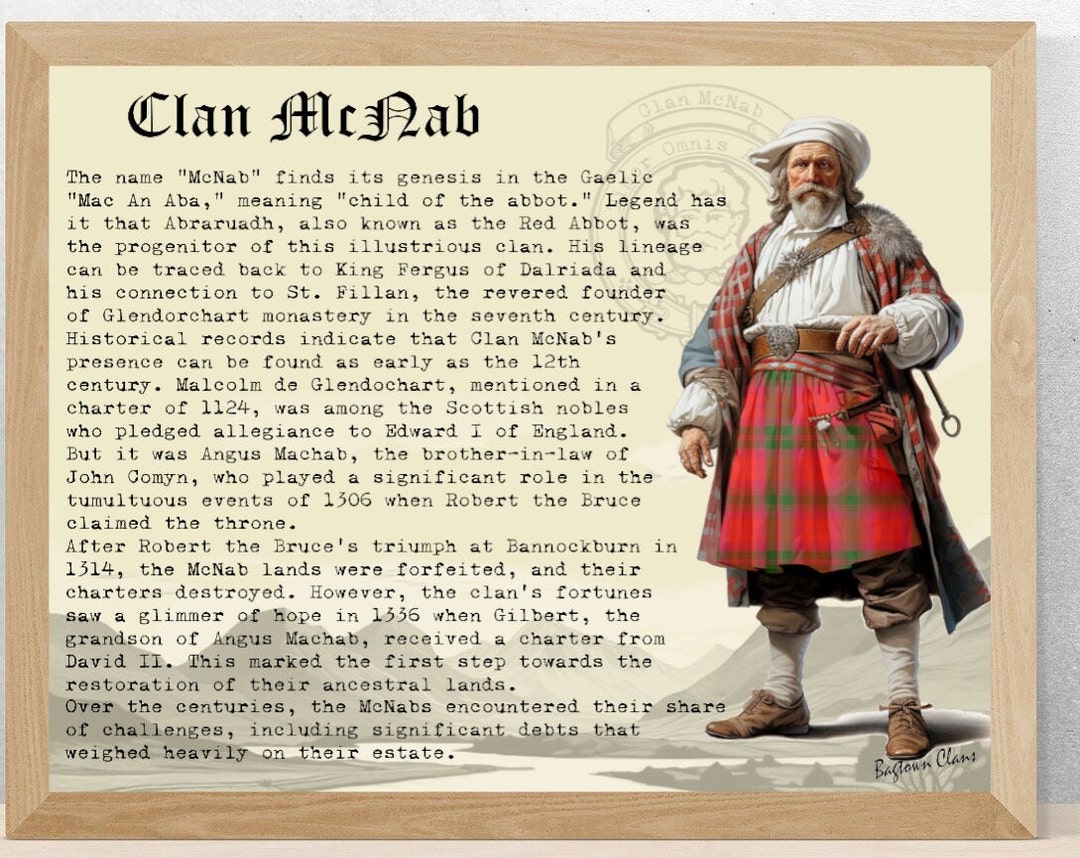 Clan Mcnab Scottish History Poster - Etsy