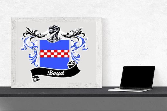 Boyd Coat of Arms Family Crest Digital Print | Etsy