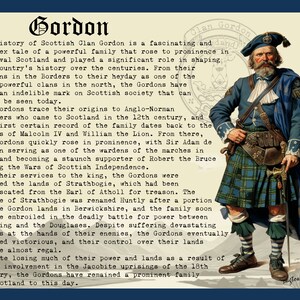 Clan Gordon Scottish History Poster - Etsy