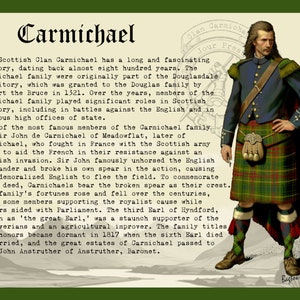 Clan Carmichael Scottish History Poster - Etsy