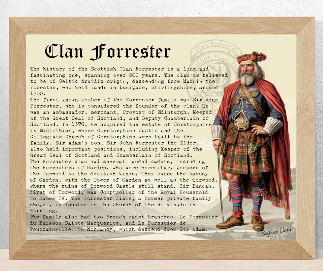 Clan Forrester Scottish History Poster - Etsy