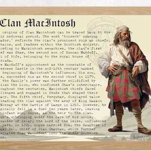 Macintosh Scottish Clan History Poster - Etsy