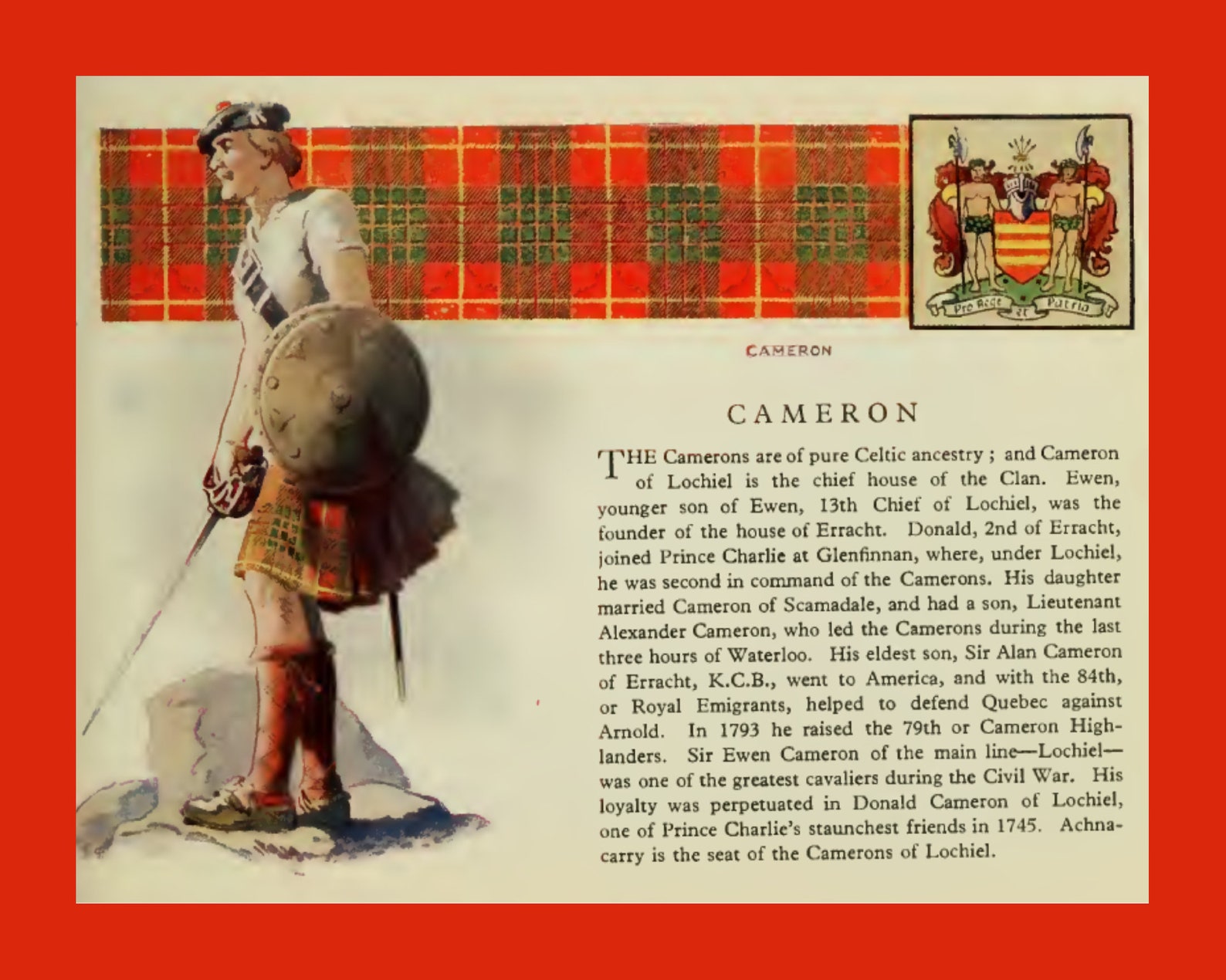 Clan Cameron History Poster - Etsy Canada