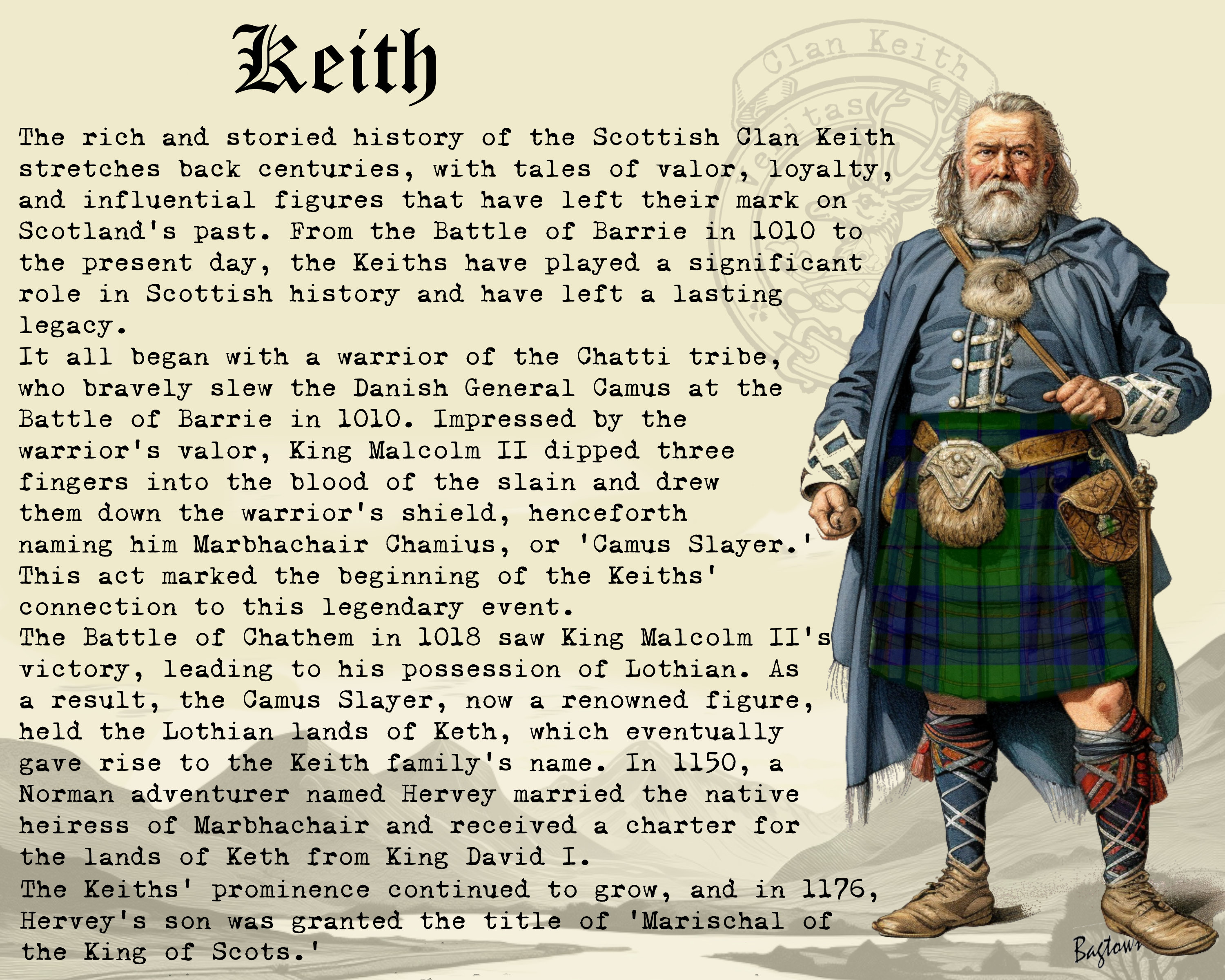 Clan Keith Scottish History Poster - Etsy