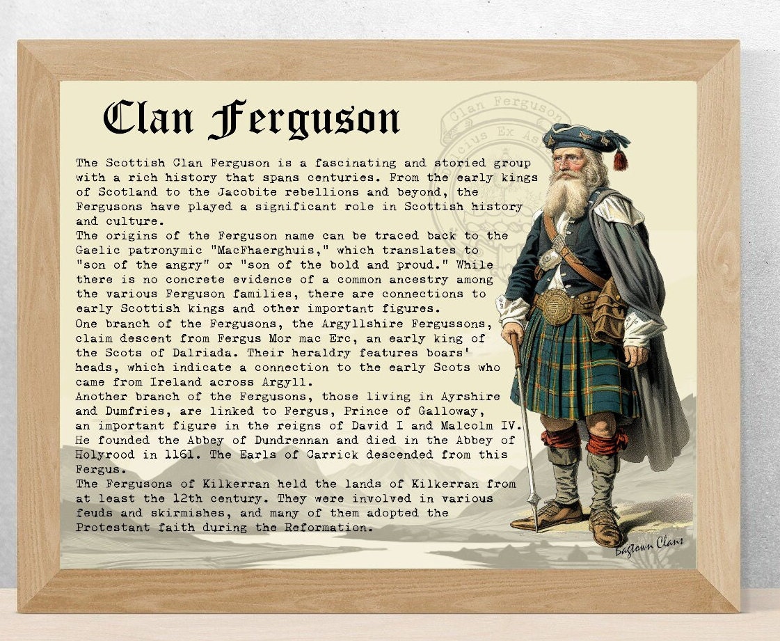 Clan Ferguson Scottish History Poster - Etsy
