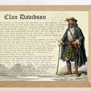 Clan Davidson Scottish History Poster - Etsy