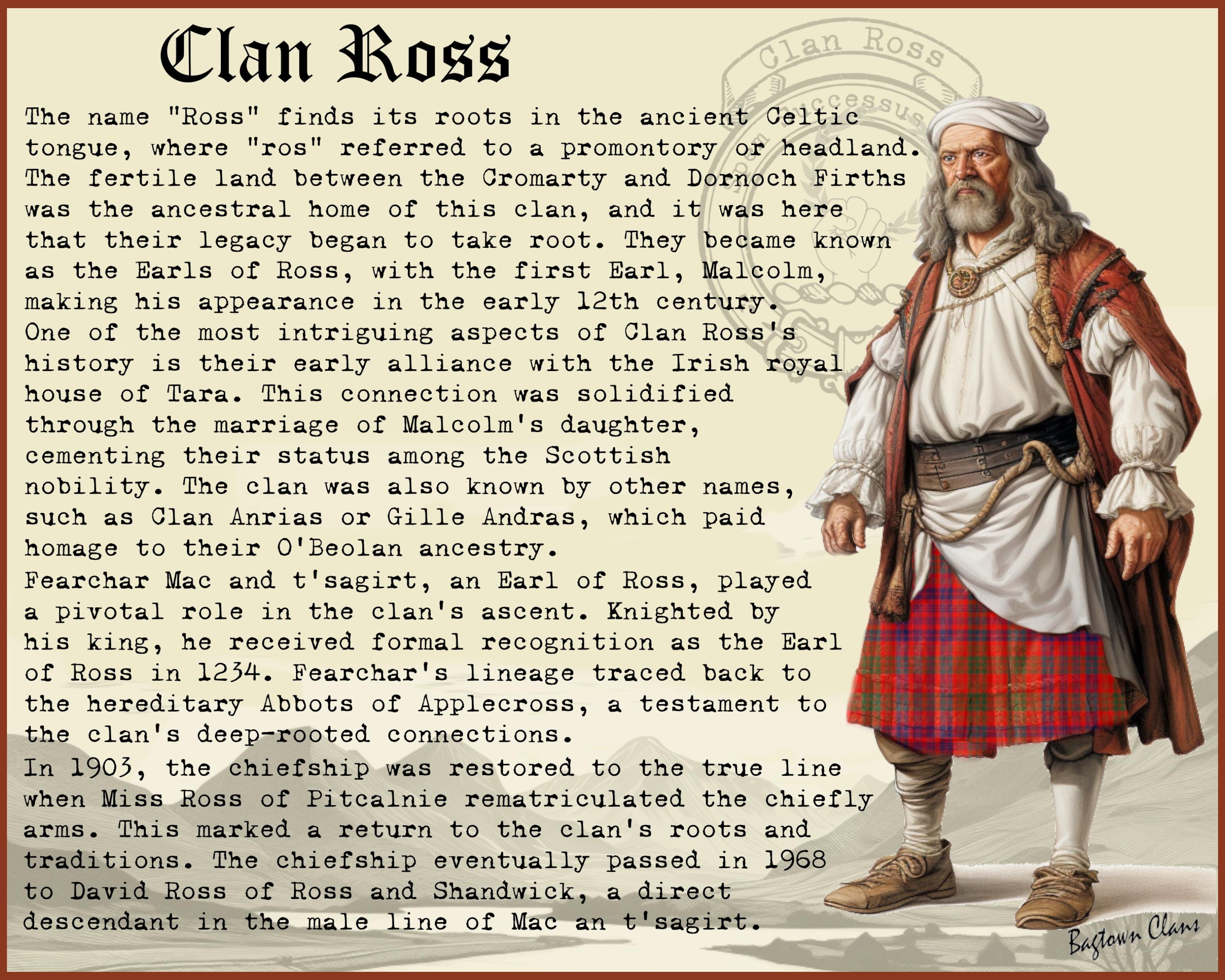 Clan Ross Scottish History Poster - Etsy