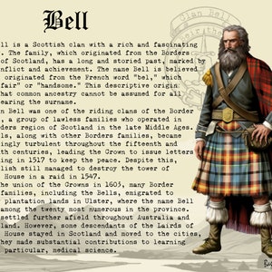 Clan Bell Vintage Poster - Etsy