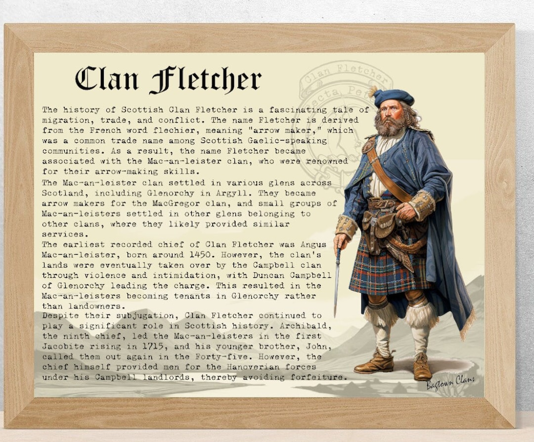Clan Fletcher Scottish History Poster - Etsy