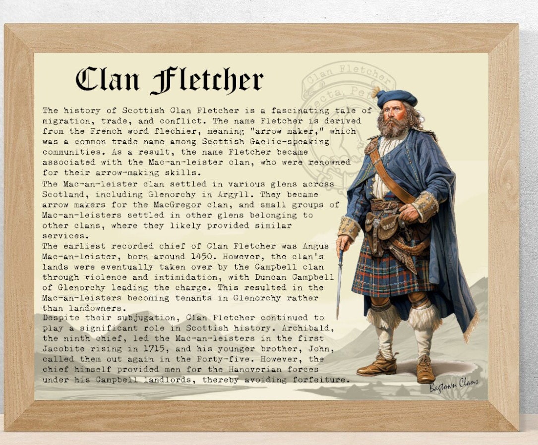 Clan Fletcher Scottish History Poster - Etsy