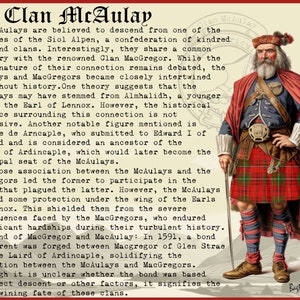 Clan Mcaulay Scottish History Poster - Etsy