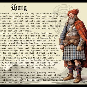 Clan Haig Scottish History Poster - Etsy