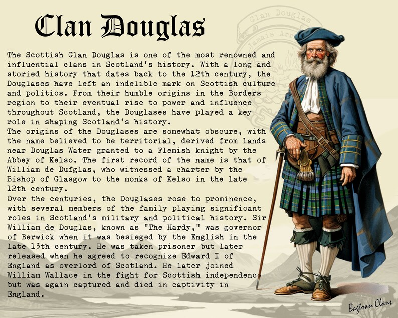 Clan Douglas Scottish History Poster - Etsy
