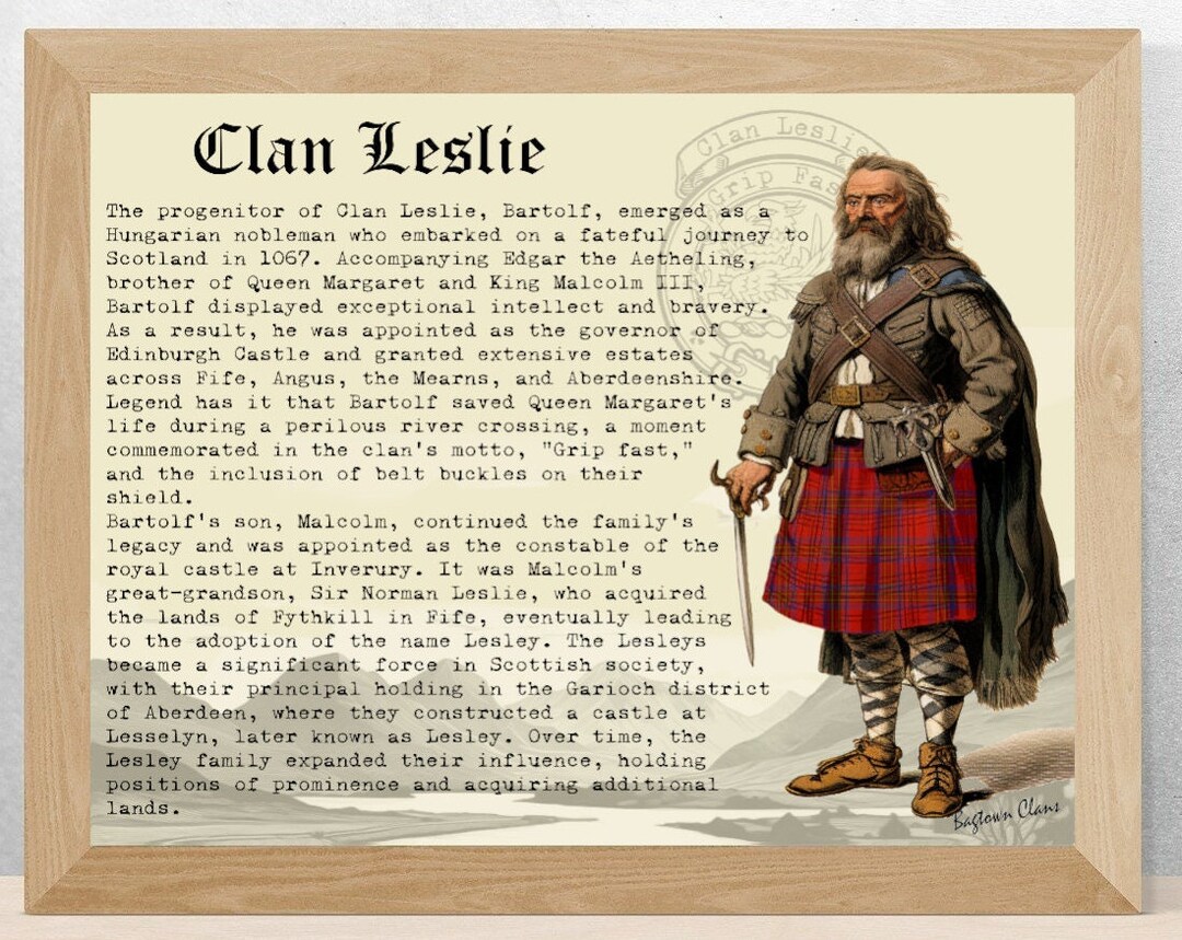 Clan Leslie Scottish History Poster - Etsy