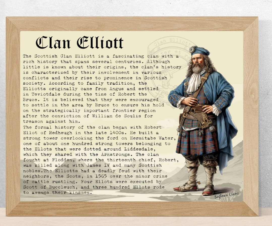 Clan Elliott Scottish History Poster - Etsy