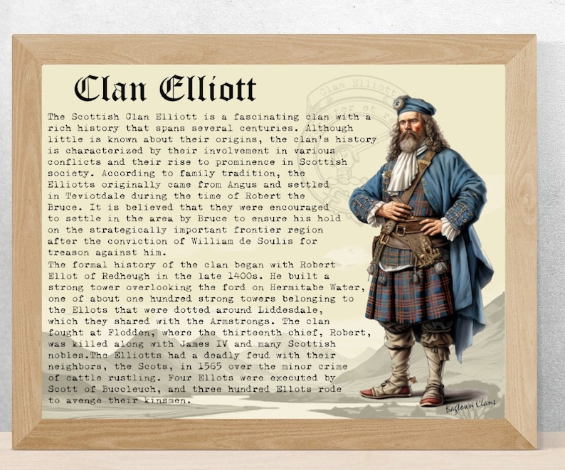 Clan Elliott Scottish History Poster - Etsy