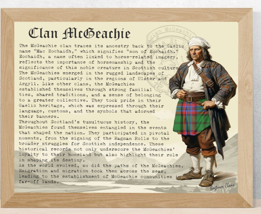 Mcgeachie Scottish History Poster - Etsy