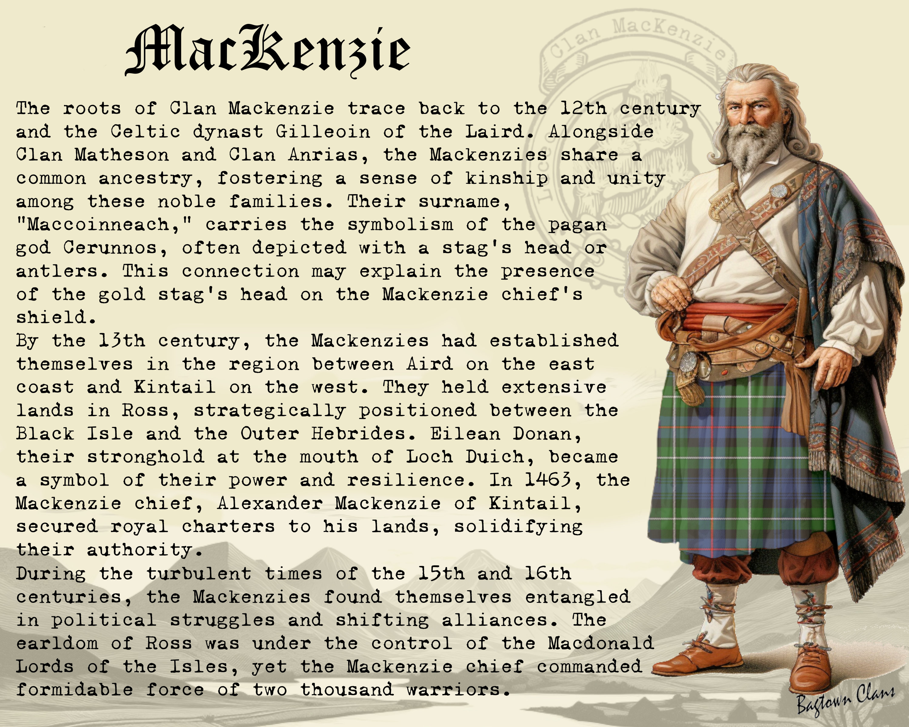 Clan Mackenzie Vintage Poster - Etsy