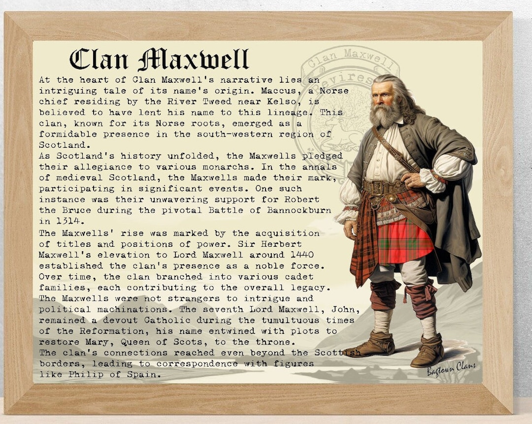 Maxwell Scottish History Poster - Etsy