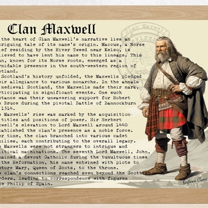 Maxwell Scottish History Poster - Etsy