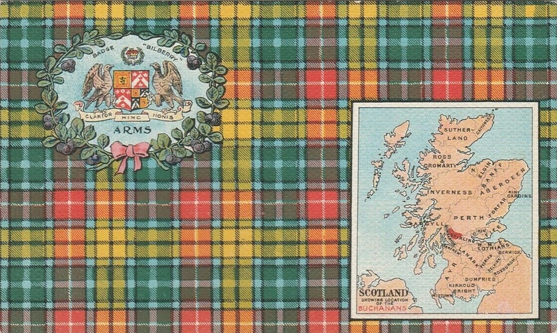 Clan Buchanan Vintage Poster/flag Map - Etsy