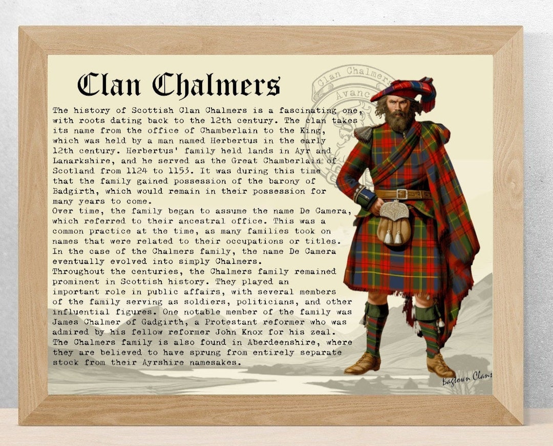 Clan Chalmers Scottish History Poster - Etsy