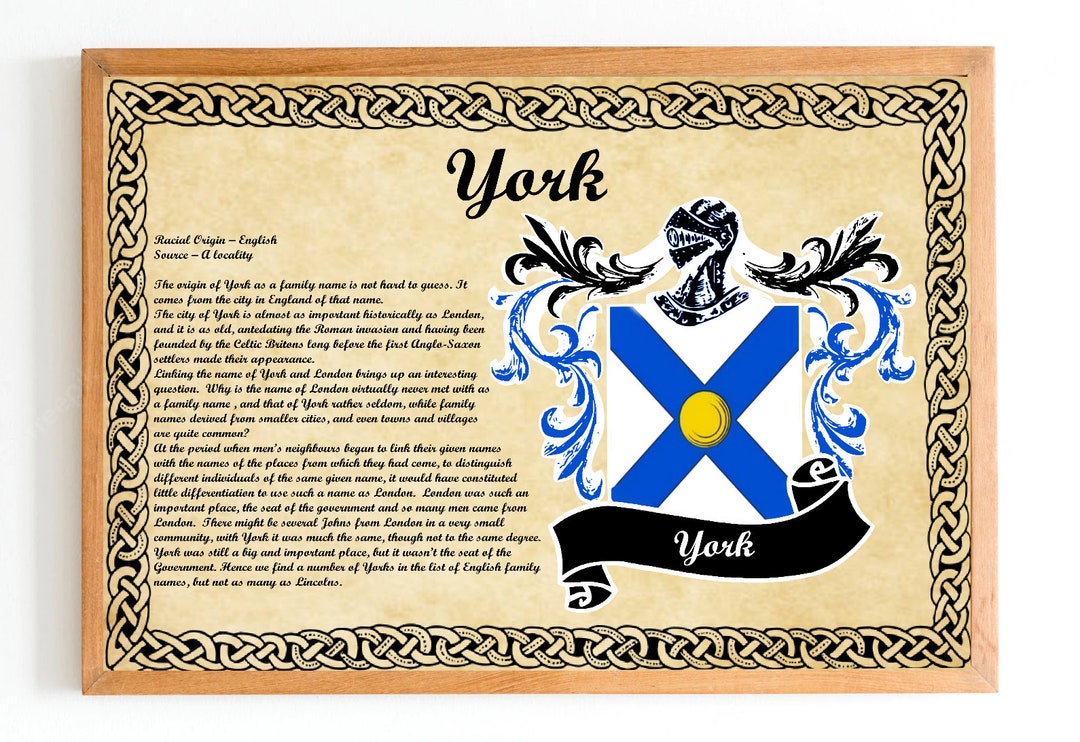 York Coat of Arms Vintage Poster - Etsy