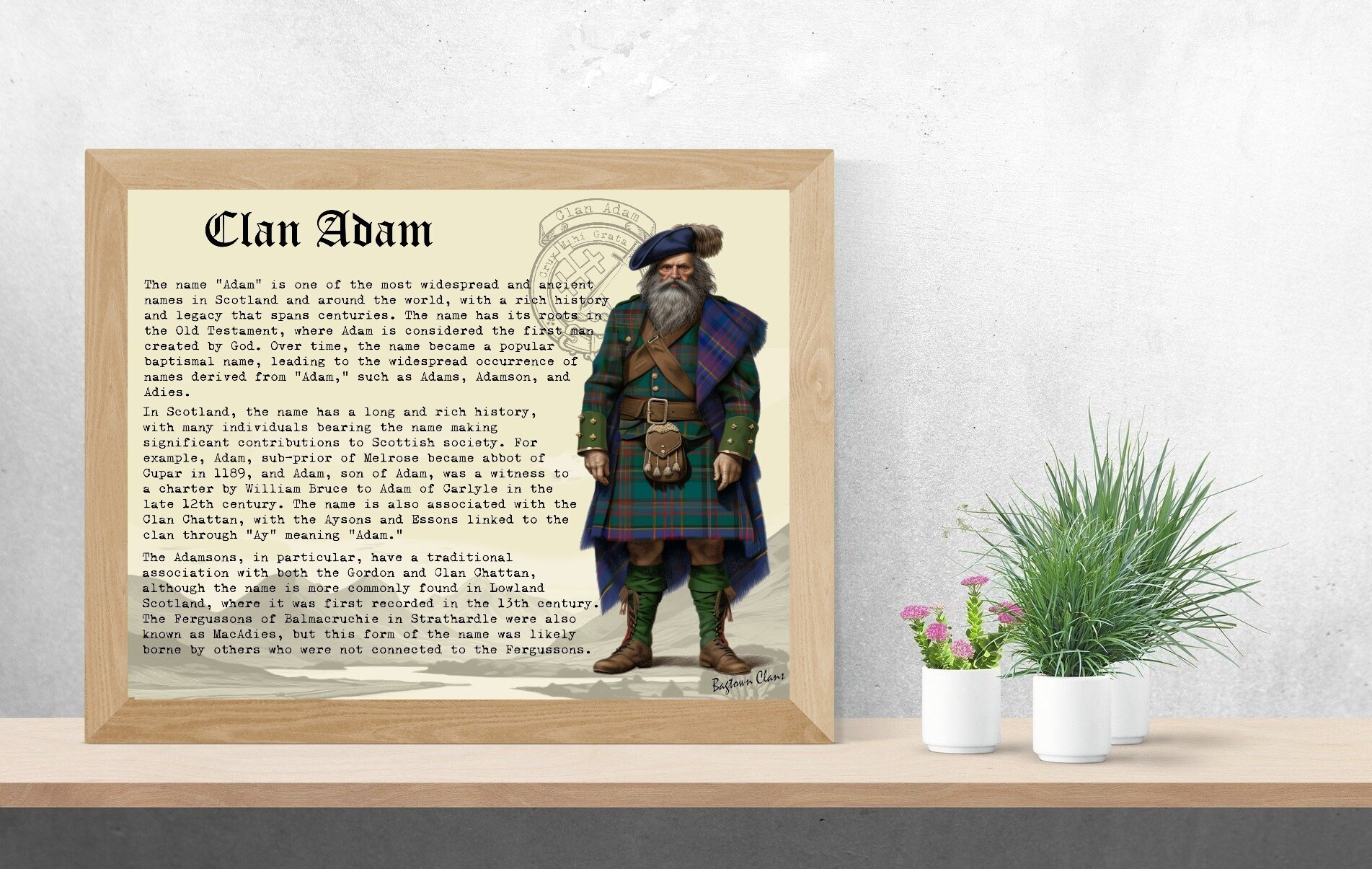 Clan Adam Vintage Poster - Etsy