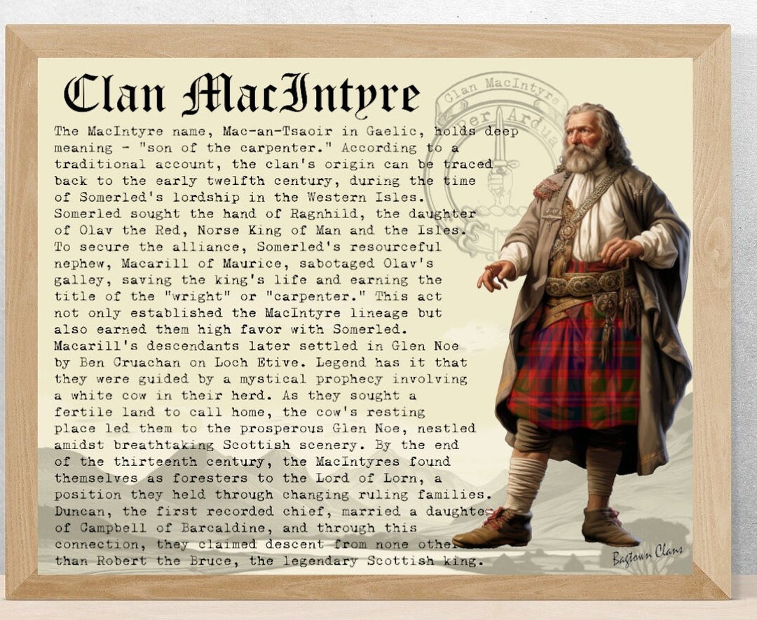 Clan Macintyre Vintage Poster - Etsy