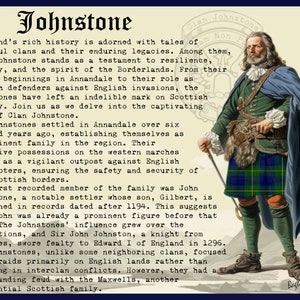 Clan Johnstone Scottish History Poster - Etsy