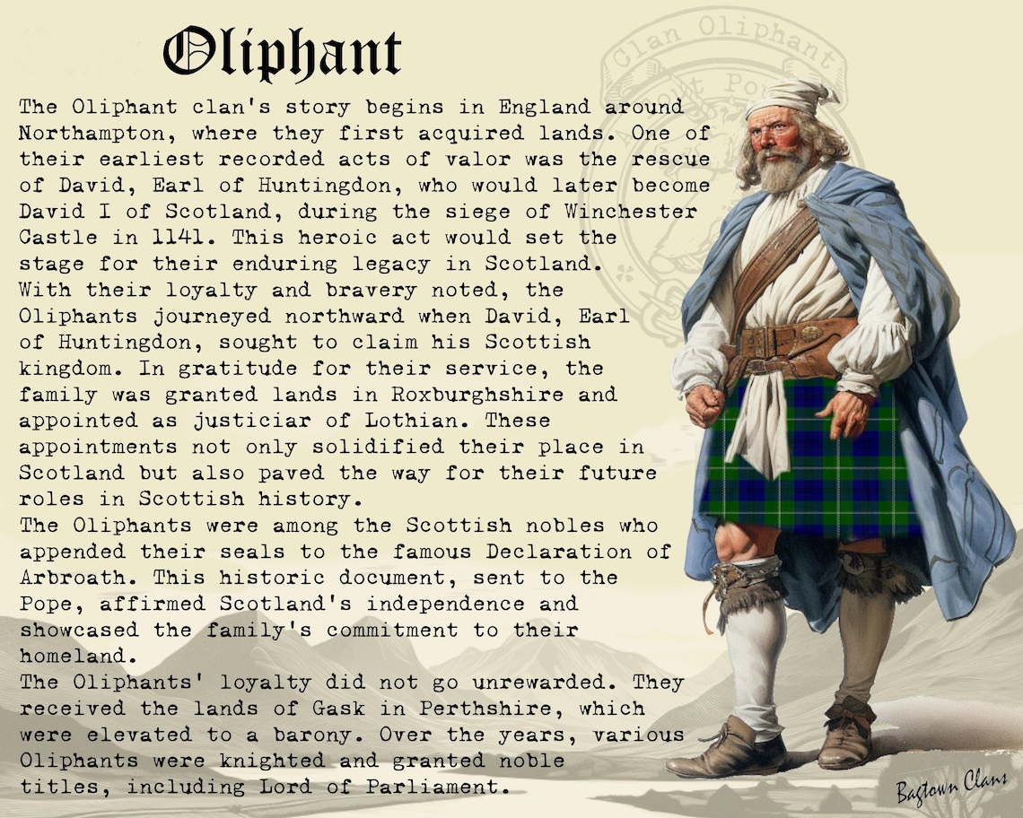 Clan Oliphant Scottish History Poster - Etsy