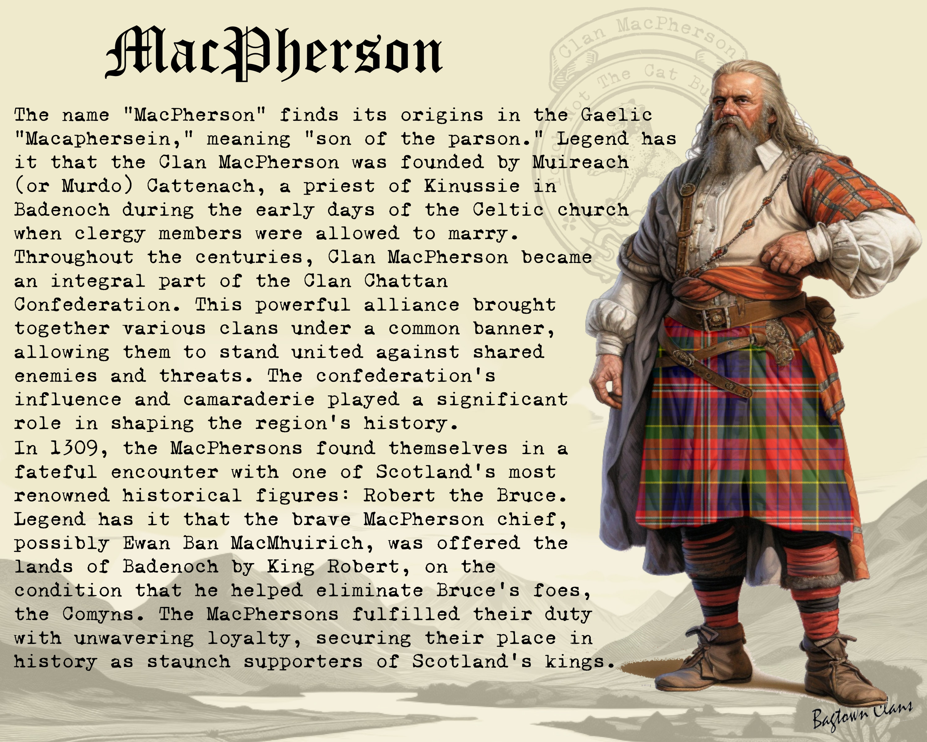 Macpherson Scottish History Poster - Etsy