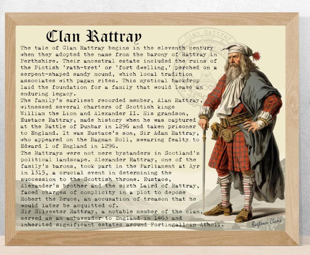 Clan Rattray Scottish History Poster - Etsy