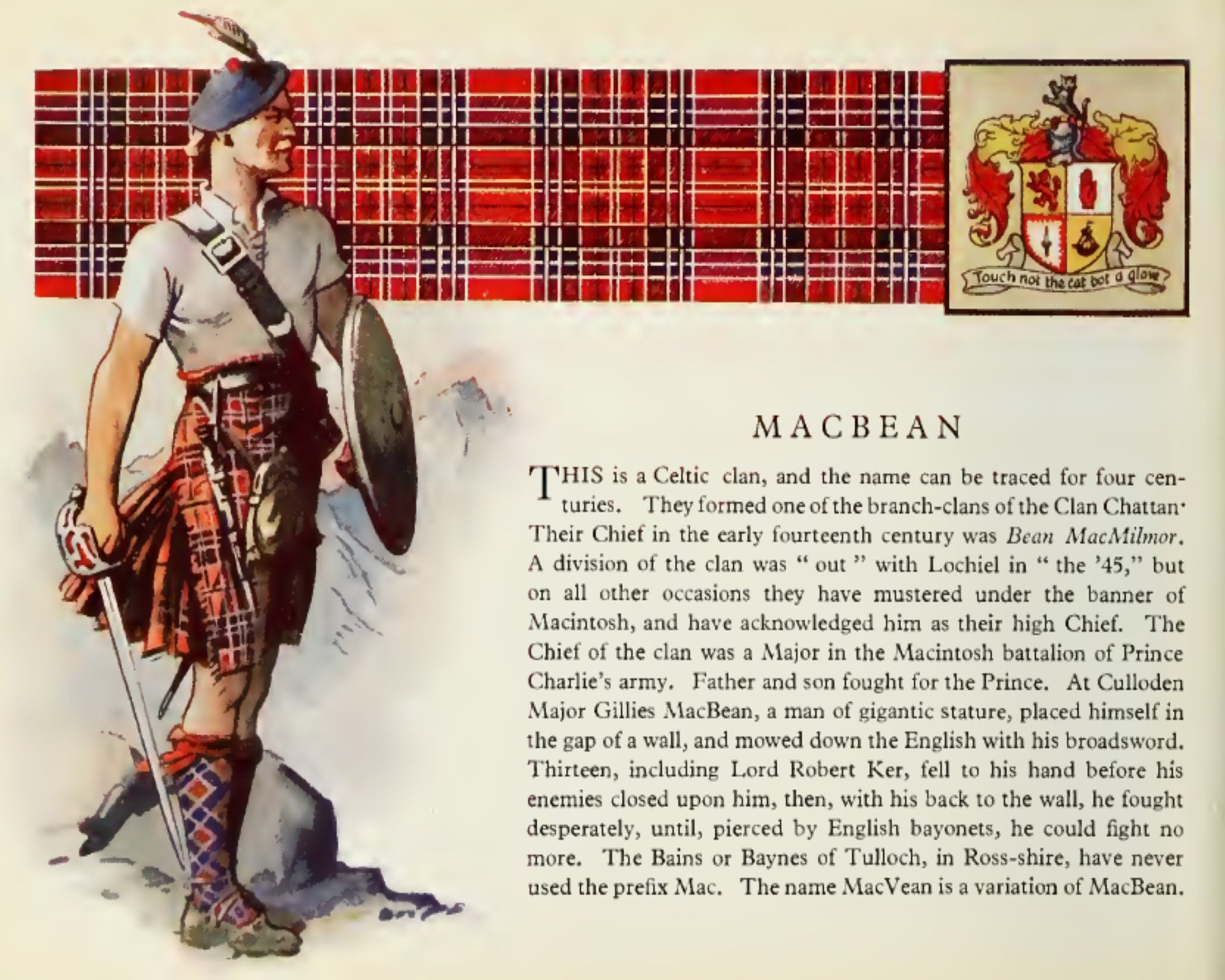 Clan MacBean Vintage Poster | Etsy