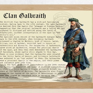 Clan Galbraith Scottish History Poster - Etsy