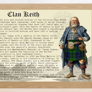 Clan Keith Scottish History Poster - Etsy