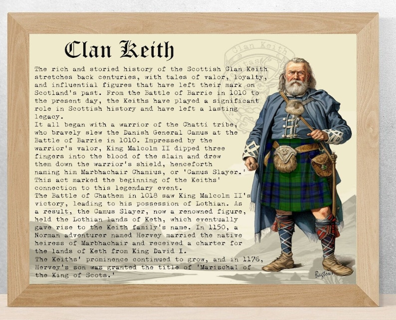 Clan Keith Scottish History Poster - Etsy