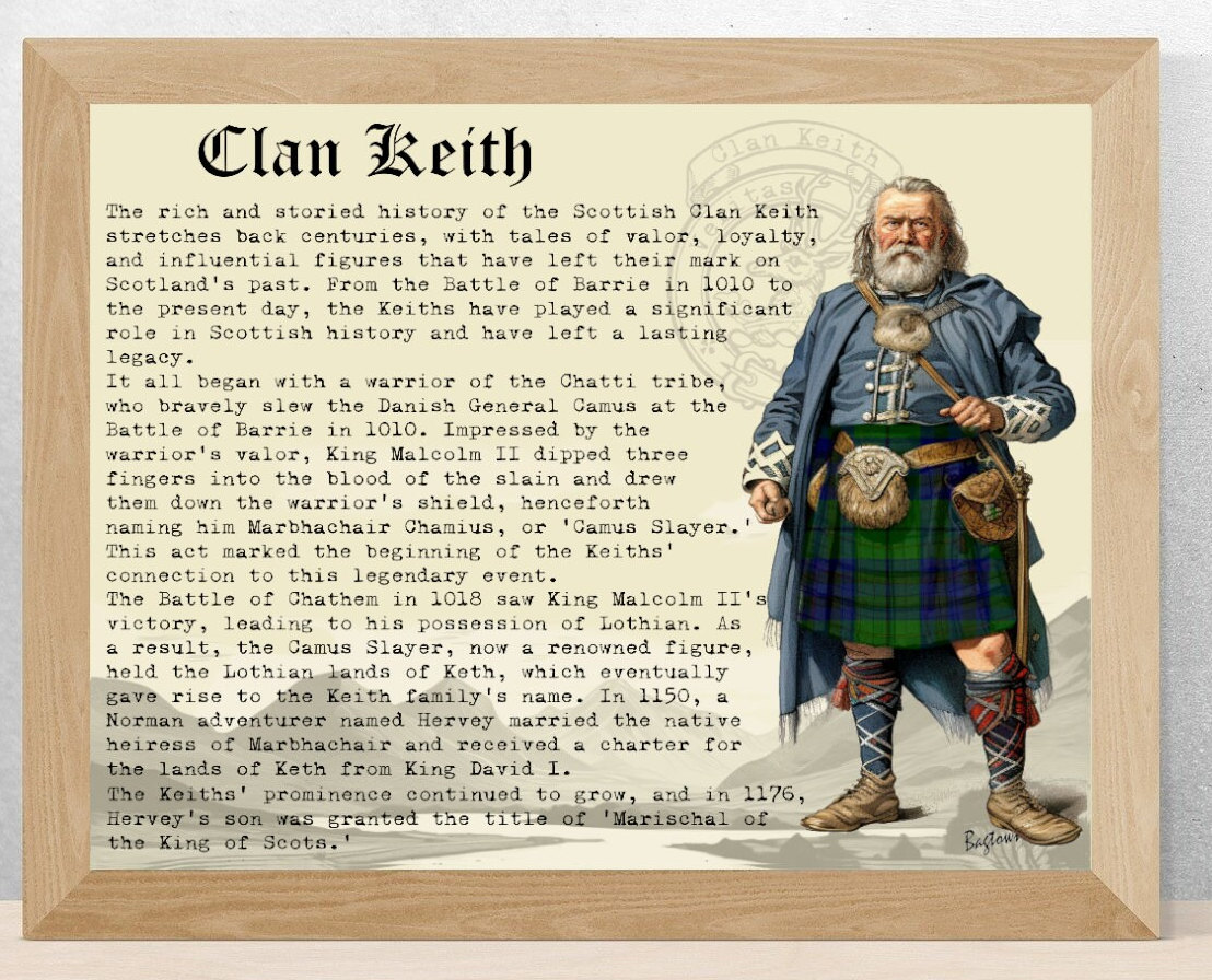 Clan Keith Scottish History Poster - Etsy