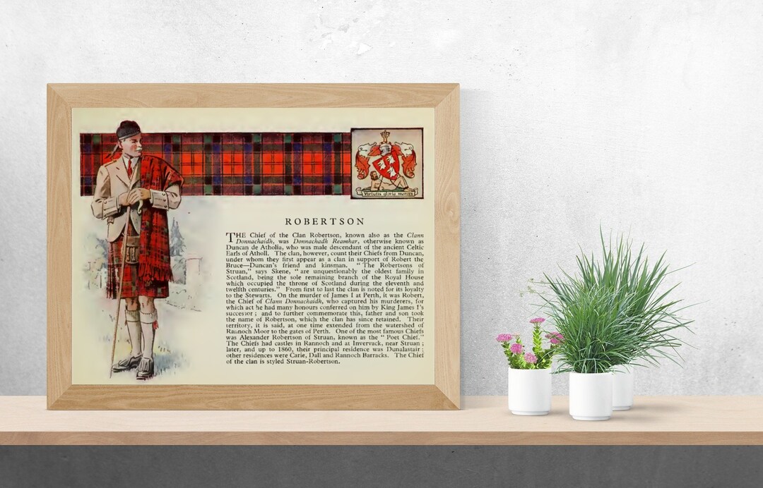 Clan Robertson Vintage Poster - Etsy