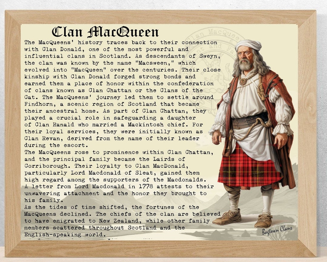 Macqueen Scottish History Poster - Etsy