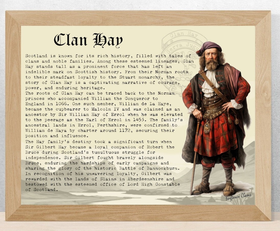 Clan Hay Scottish History Poster - Etsy