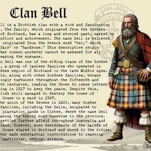 Clan Bell Vintage Poster - Etsy