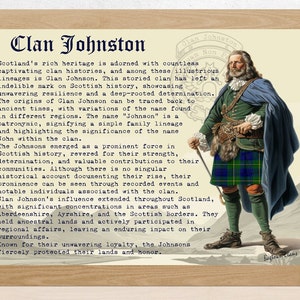 Clan Johnston Scottish History Poster - Etsy