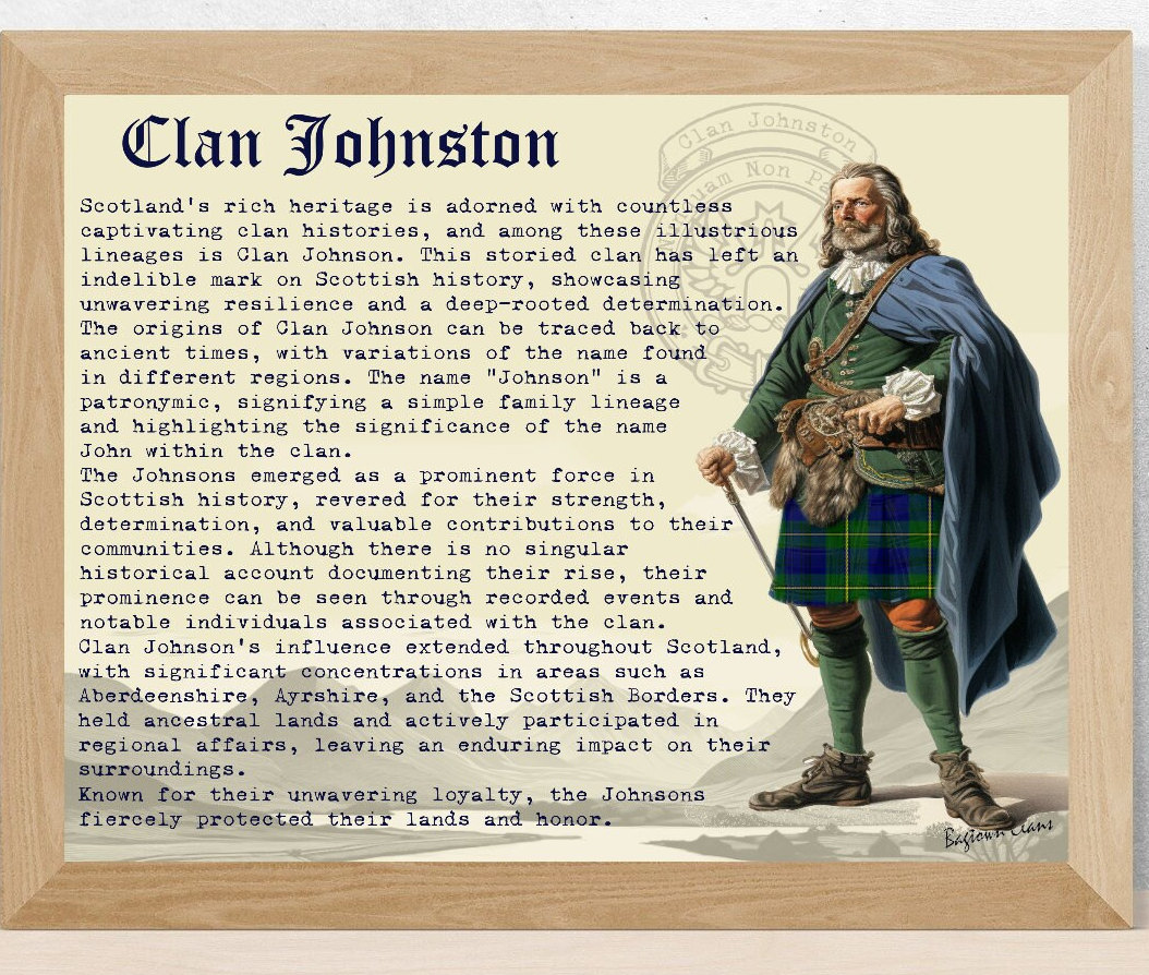 Clan Johnston Scottish History Poster - Etsy