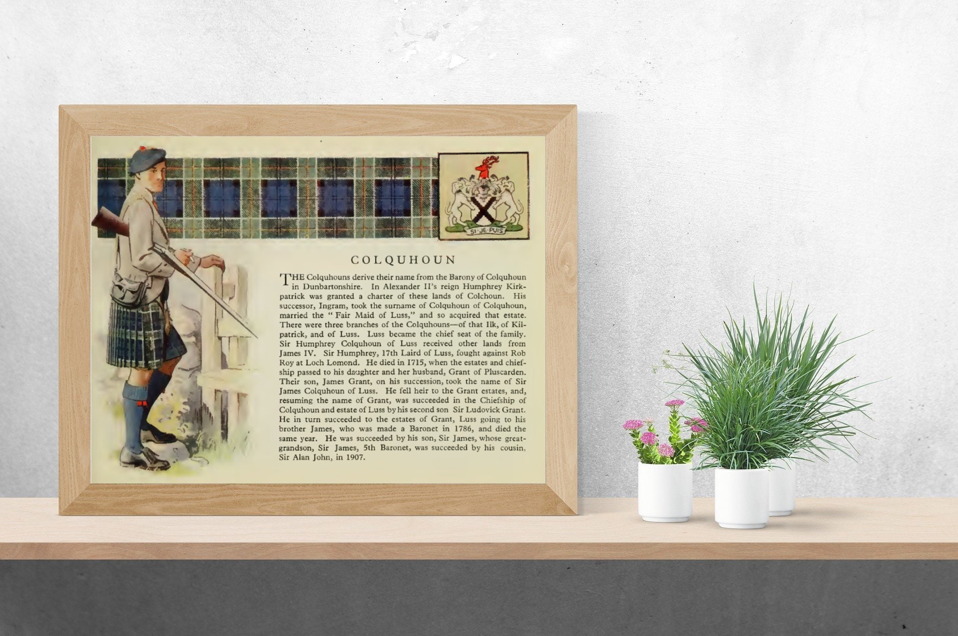 Clan Colquhoun Vintage Poster - Etsy