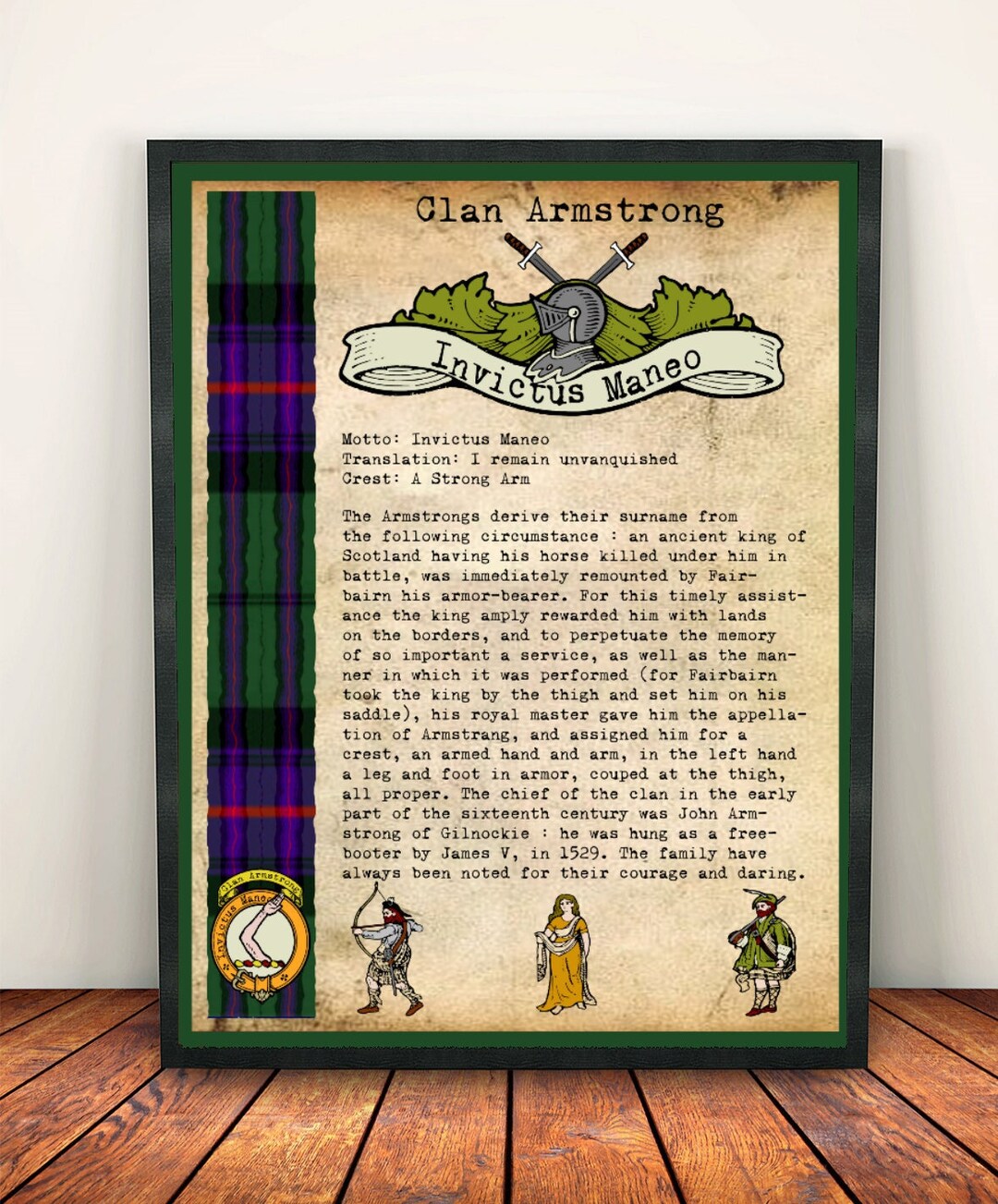 Clan Armstrong Vintage Poster (digital Download) - Etsy